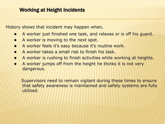 Work at height. The basic needs. | PDF | First Aid | Injuries