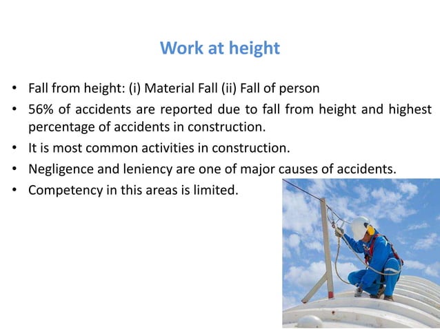 Work at height safety | PPTX | First Aid | Injuries