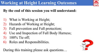 Work at height Hazards and its precaution | PPTX