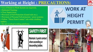 Work at height Hazards and its precaution | PPTX