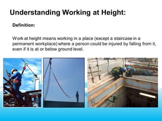Working at height safety precaution, Scaffolding safety | PDF