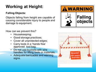 Working at height safety precaution, Scaffolding safety | PDF