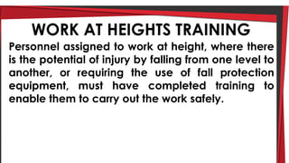 Work at Height PPT..pptx this presentation is for working at height ...