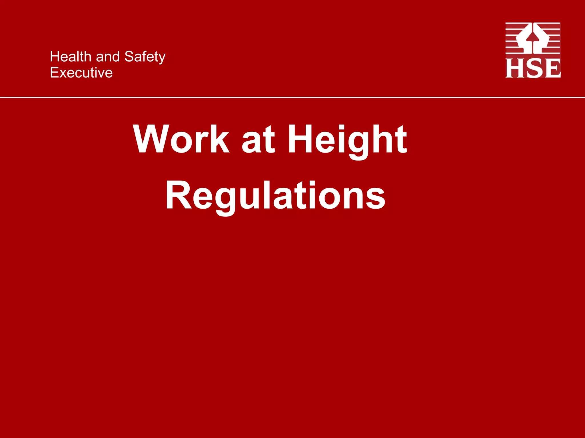 Work At Height Regulations | PPT
