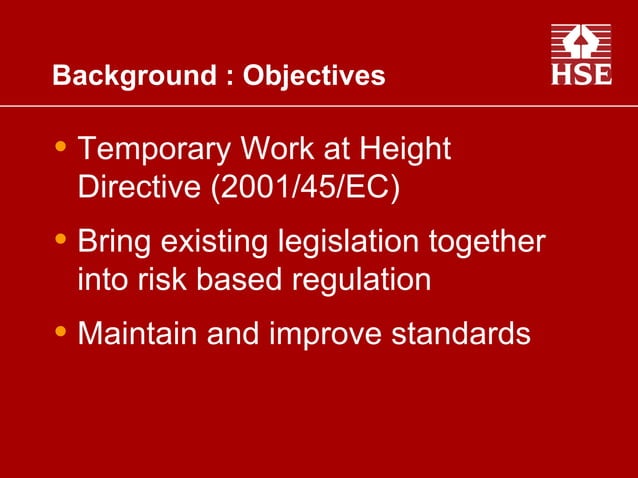 Work At Height Regulations | PPT