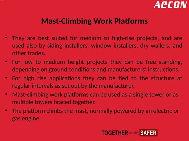 Work at safety aecom height Training AXA | PPT