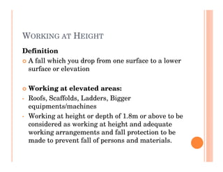 Work at height whose concern. | PPT