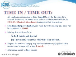 Work attendance | PPTX