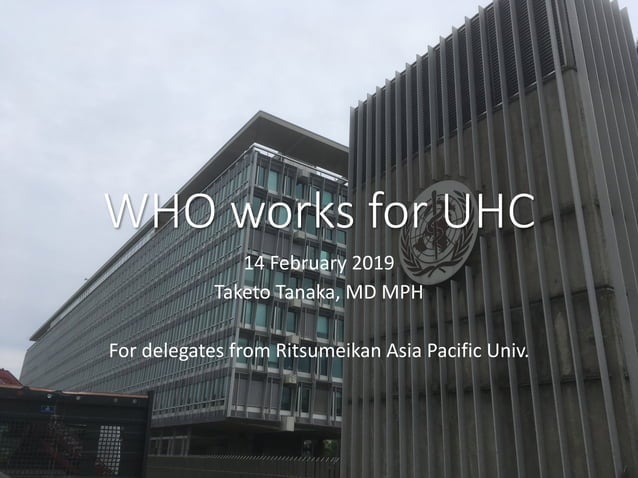 WHO works for UHC | PPT