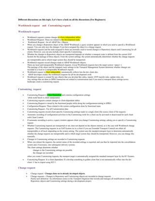 Workbench and customising request | DOCX | Computing | Technology & Computing