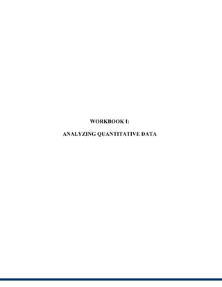 Workbook-I-Quantitative-Analysis. for researcher and other | PDF