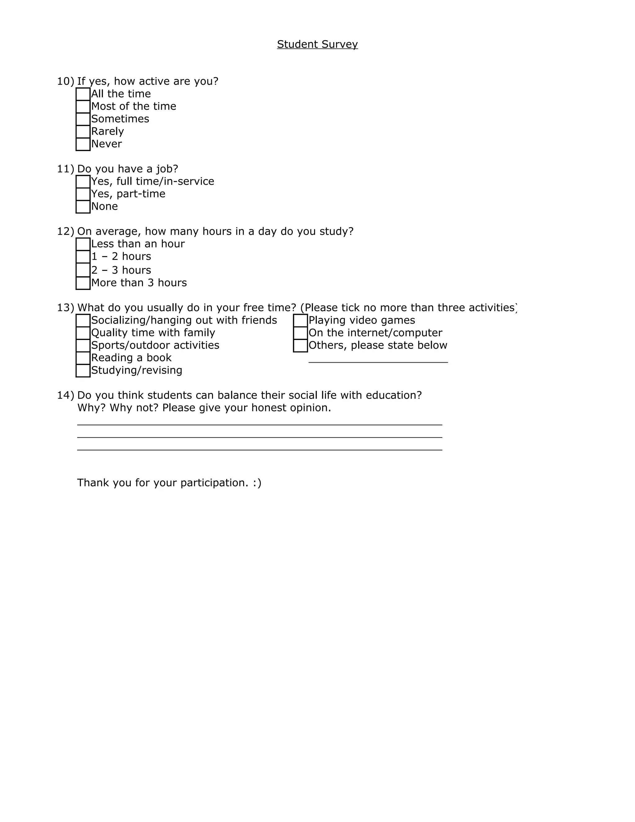 Questionnaire for ICT | PDF