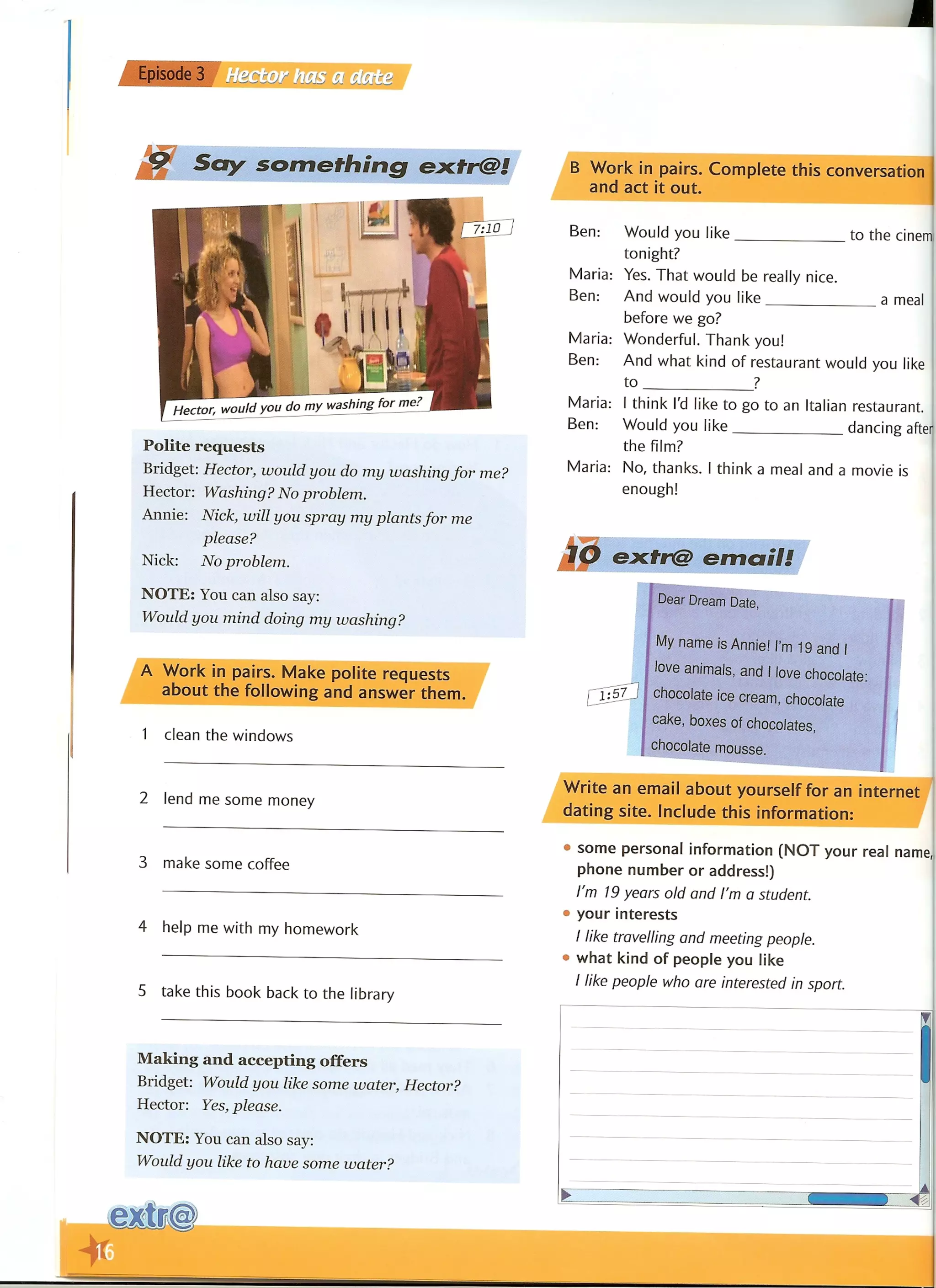 Extra English - Work book 1 | PDF