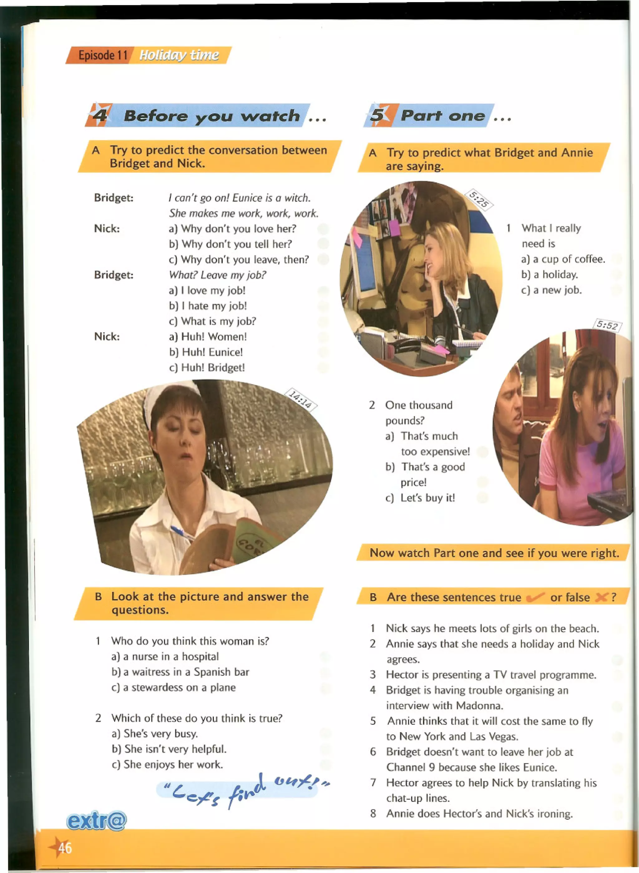 Extra English - Work book 1 | PDF