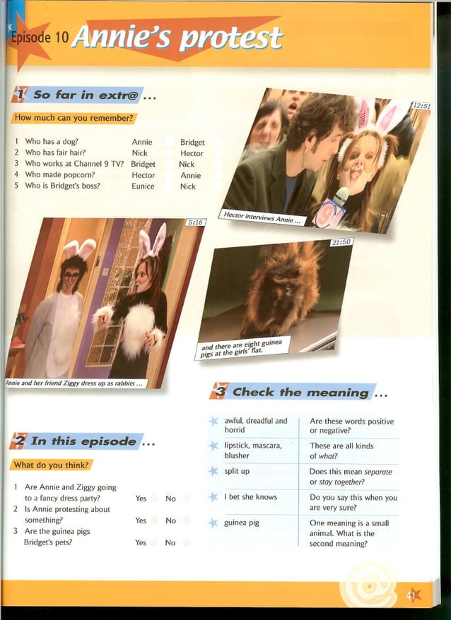 Extra English - Work book 1 | PDF | Books and Literature