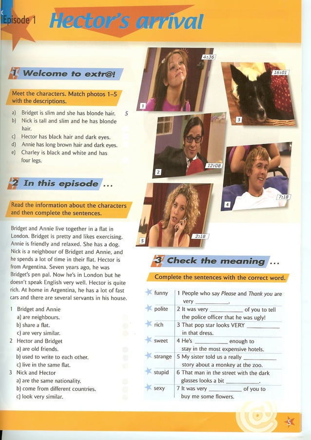 Extra English - Work book 1 | PDF | Books and Literature