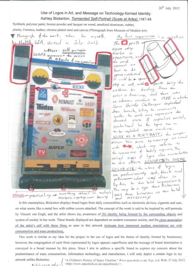 Visual Art Workbook pages (International Baccalaureate) | PDF