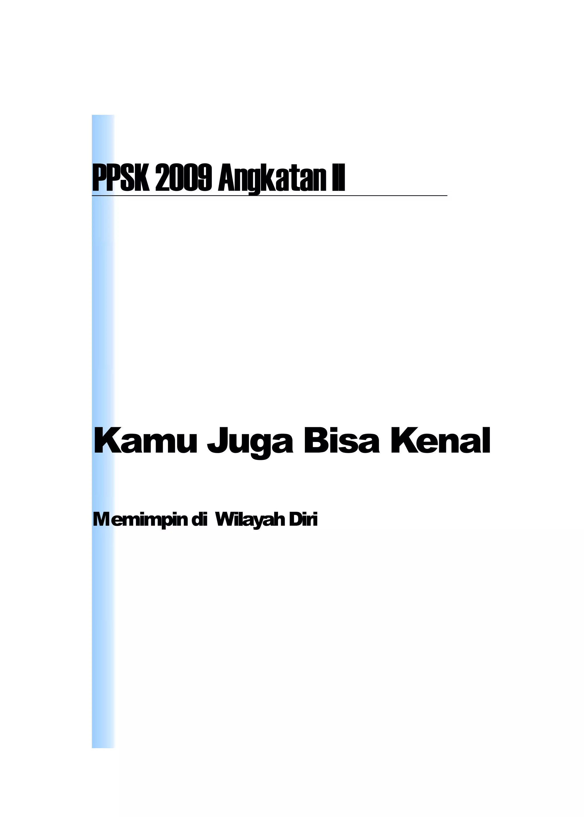 Workbook Ppsk Tahap 1 Angk 2 2009 | DOC