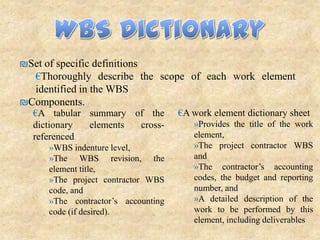 Work breakdown structure | PPTX