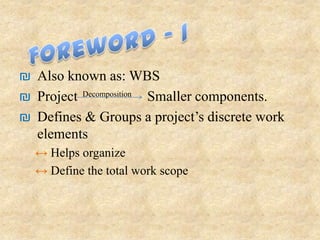 Work breakdown structure | PPTX