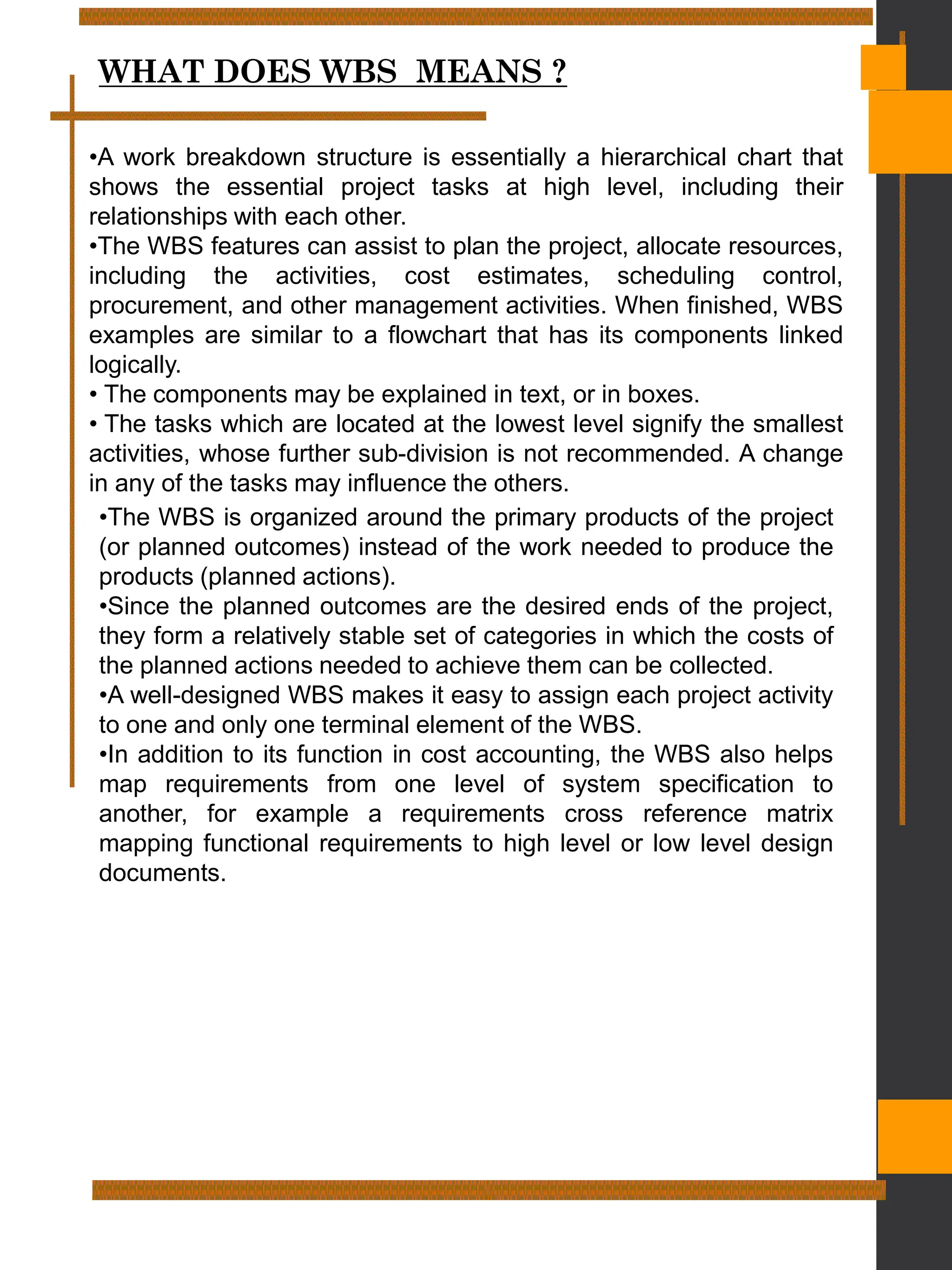 Work Breakdown Structure in Construction Management | PDF