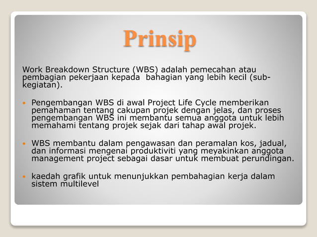 WORK BREAKDOWN STRUCTURE DDPA2033 UTM CIVIL ENGINEERING | PPTX