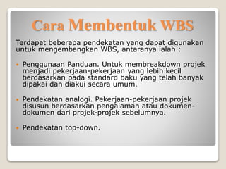 WORK BREAKDOWN STRUCTURE DDPA2033 UTM CIVIL ENGINEERING | PPTX