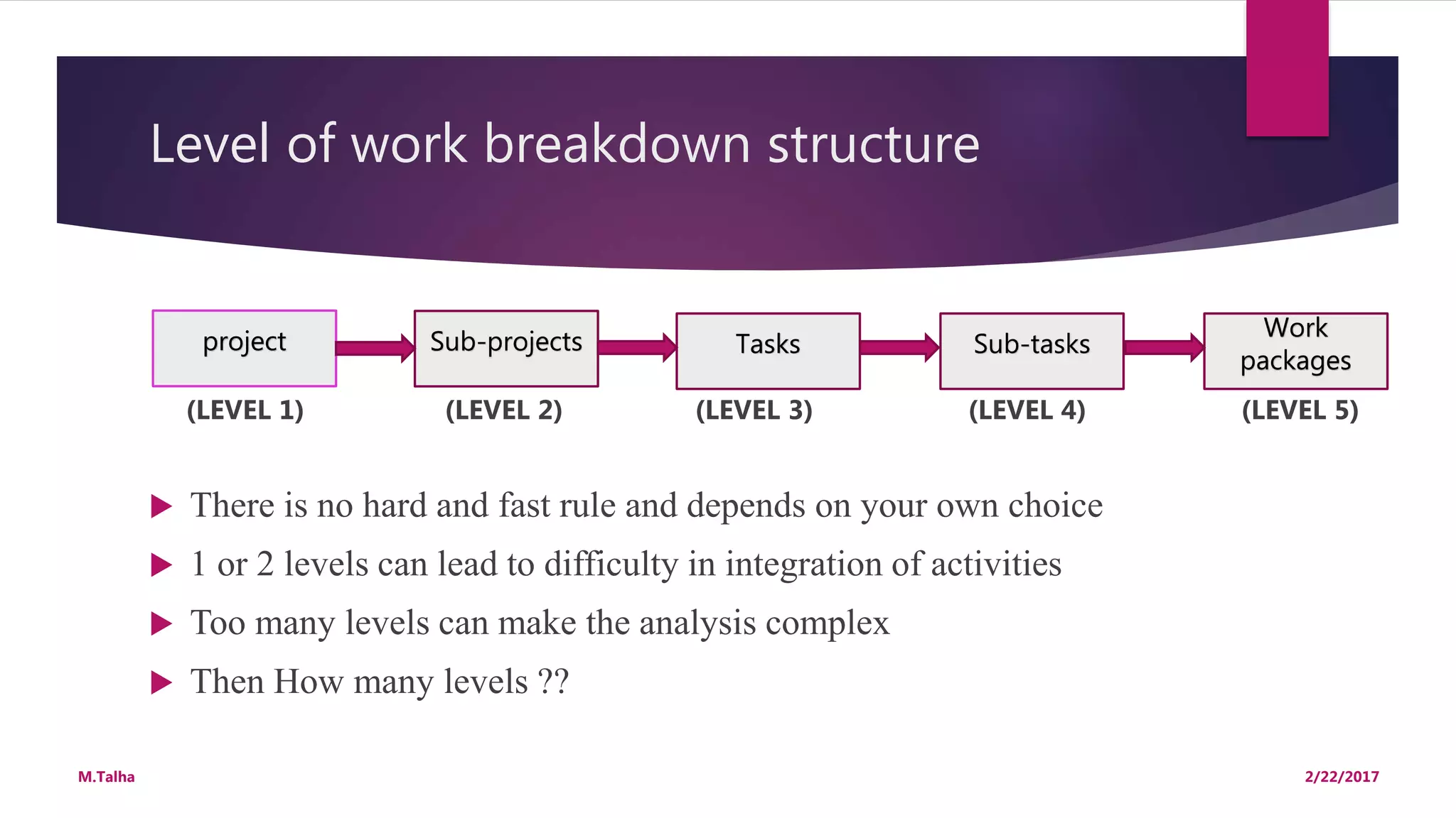 Work breakdown structure by muhammad talha | PPT