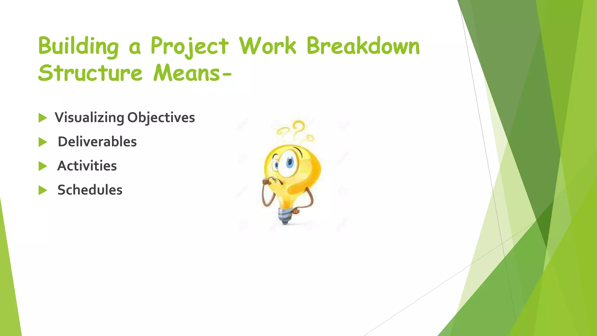 Work breakdown structure in project management ppt by kiran j | PPTX