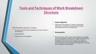 Work breakdown structure in project management ppt by kiran j | PPTX