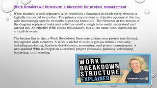 Work breakdown structure in project management ppt by kiran j | PPTX
