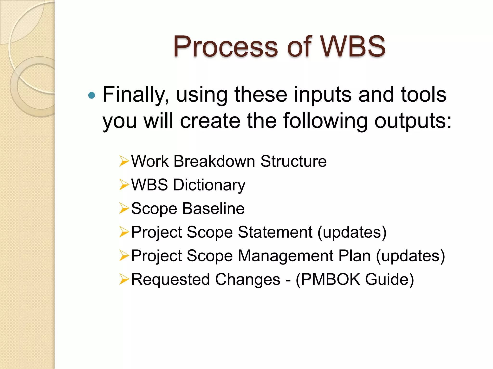Work breakdown structure ppt | PPTX