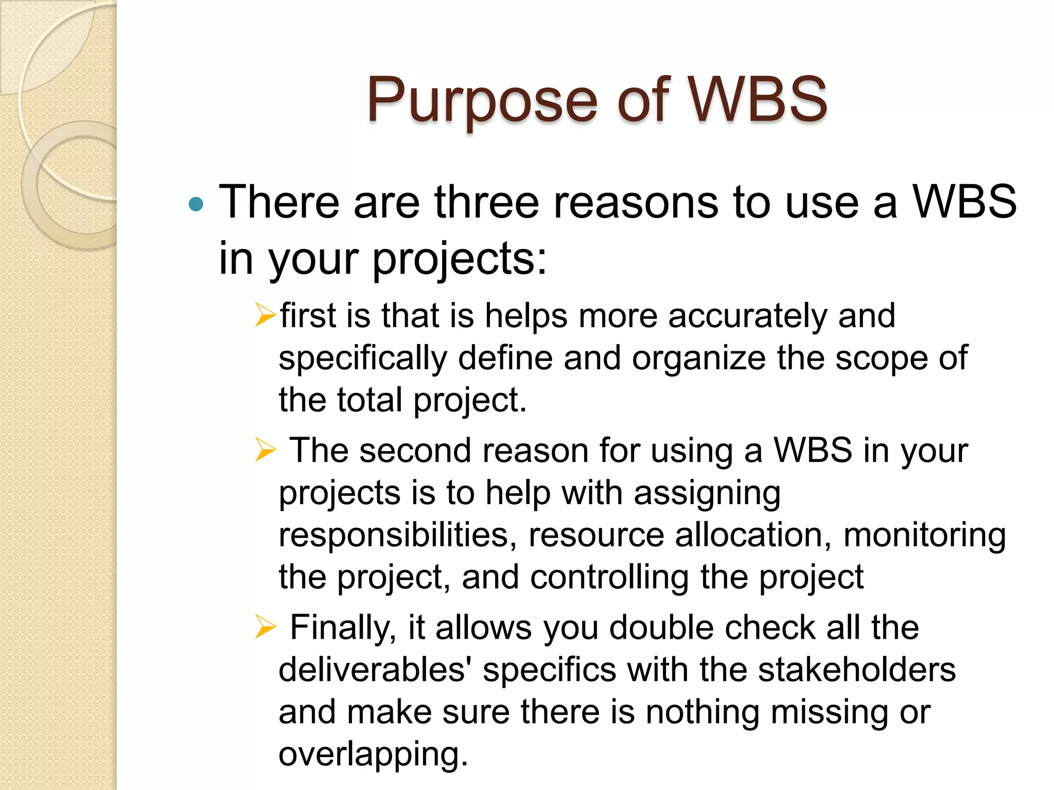Work breakdown structure ppt | PPTX