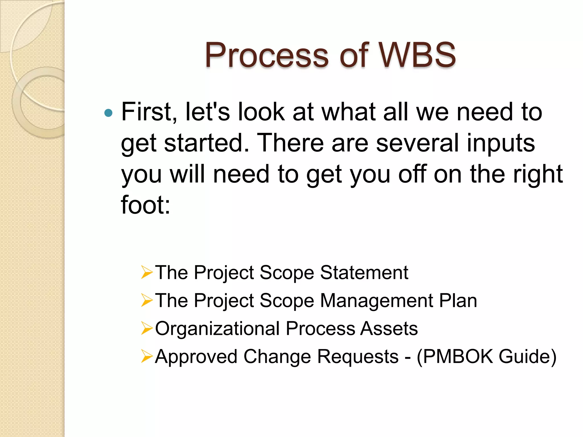 Work breakdown structure ppt | PPTX