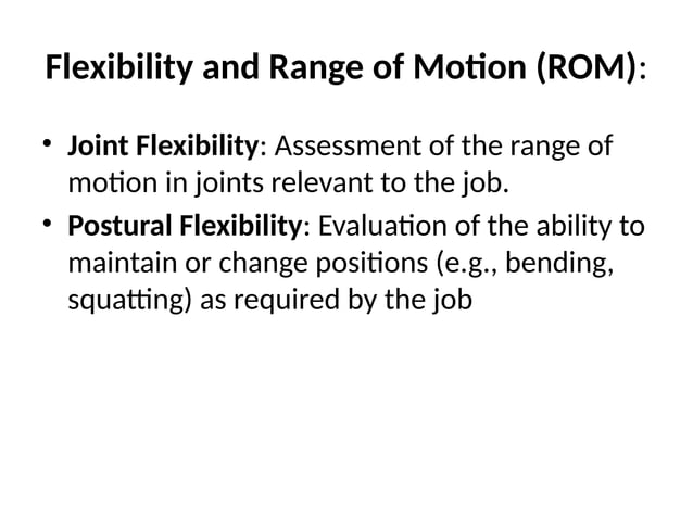 WORK CAPACITY EVALUATION BY DR.POOJA KAUSHIK | PPTX