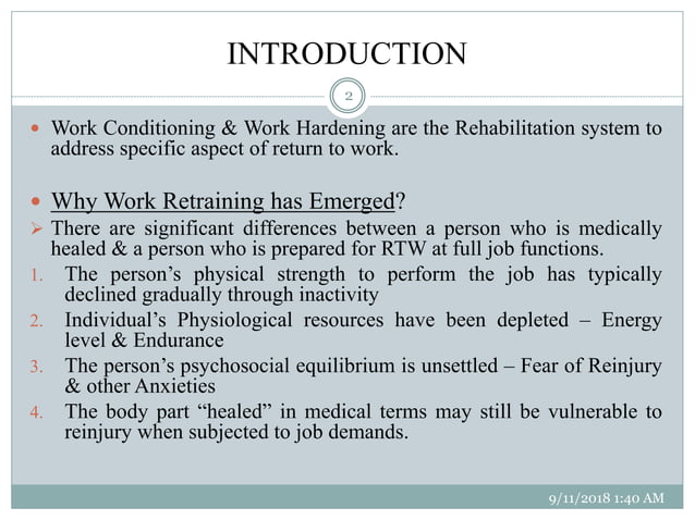 Work conditioning and Work hardening | PPTX | Resume Writing and Advice ...