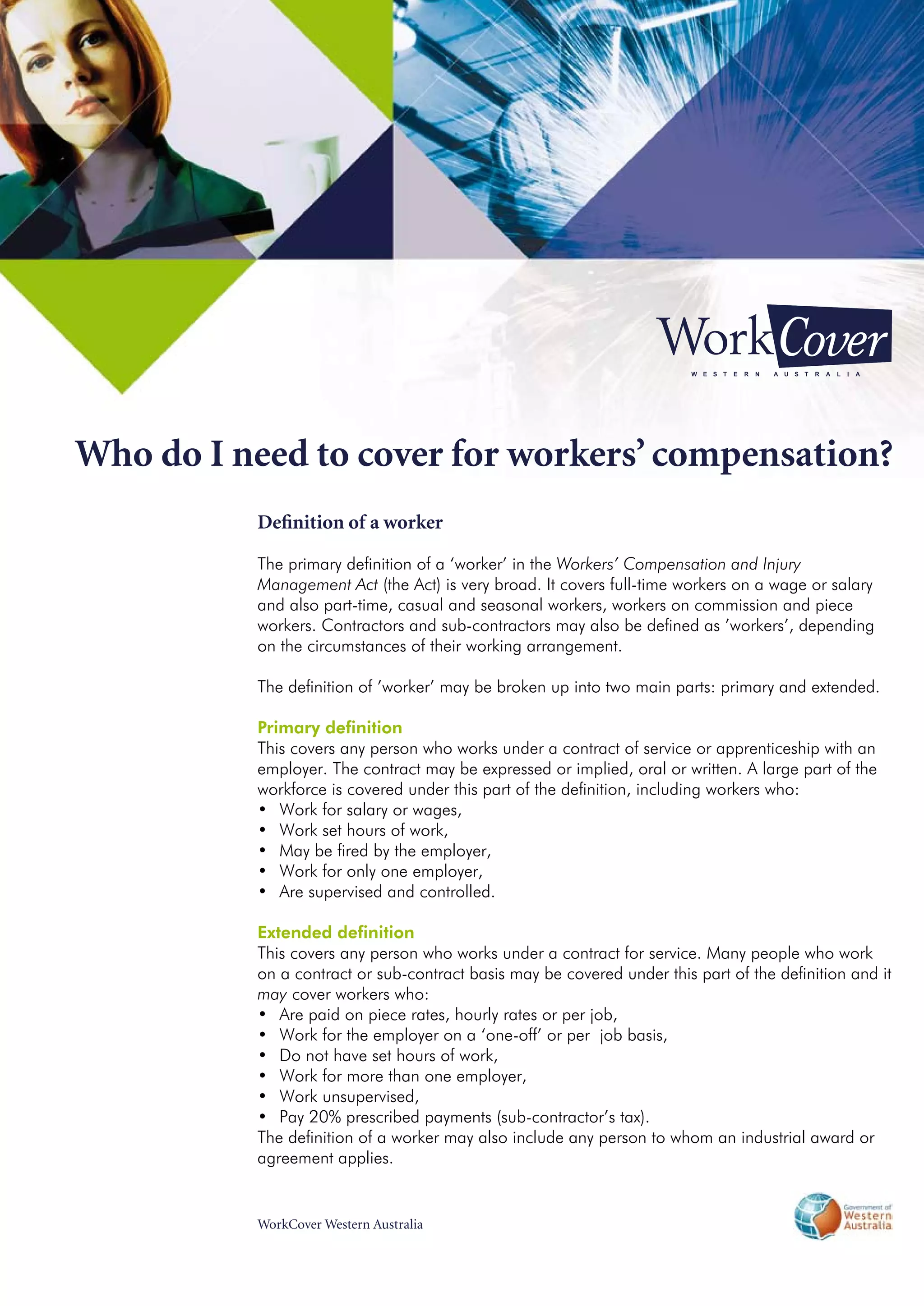 Workers Compensation, WorkCover WA Brochure | PDF | Careers