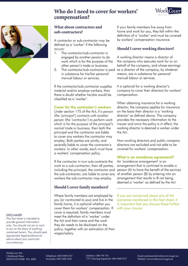 Workers Compensation, WorkCover WA Brochure | PDF | Careers