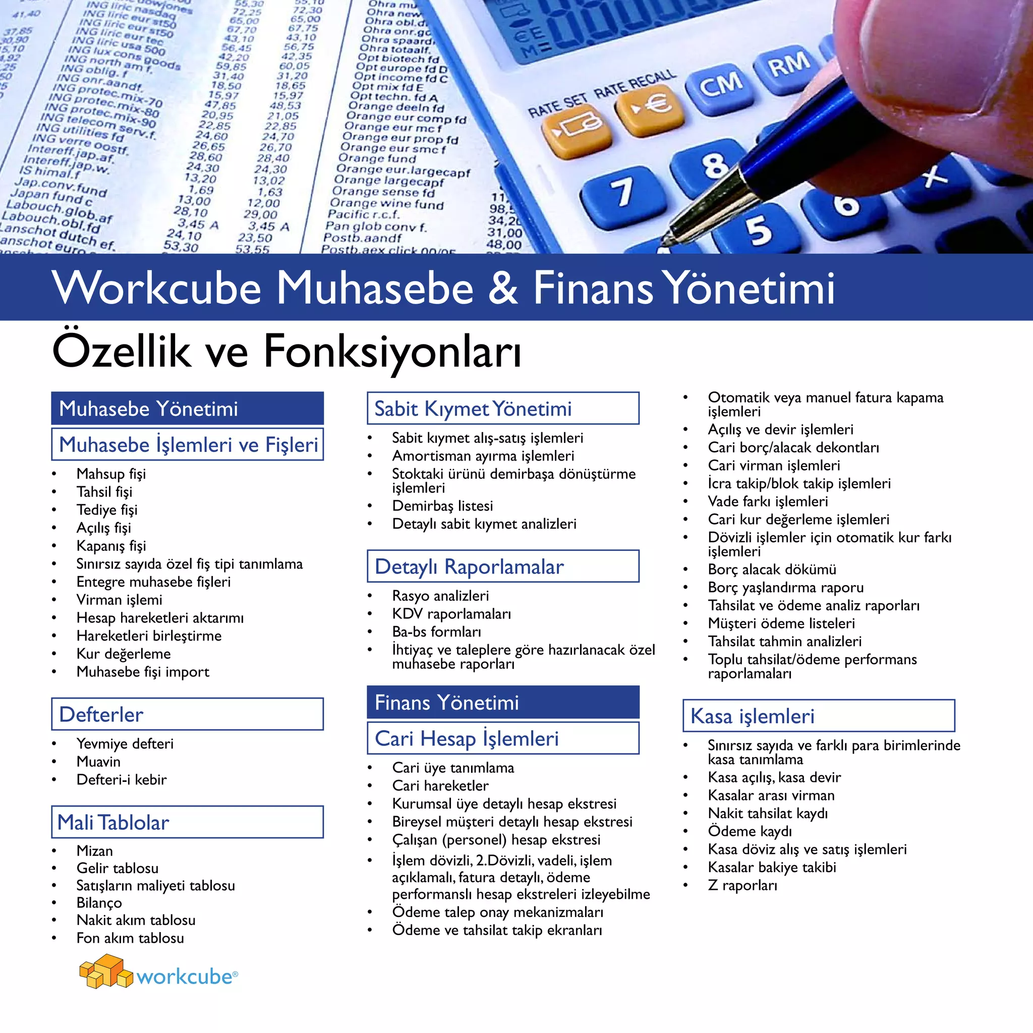 Workcube ERP Muhasebe &Finans Yönetimi Fonksiyon Föyü | PDF