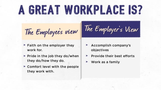 A GREAT WORKPLACE IS? 7/Te