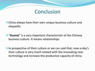 Work culture of china | PPTX