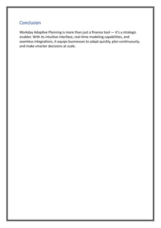 Workday Adaptive Planning – Empowering Agile Business Forecasting | PDF