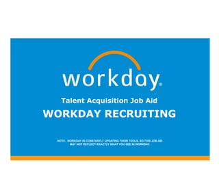 Workday for Recruiters presentation overview | PPTX
