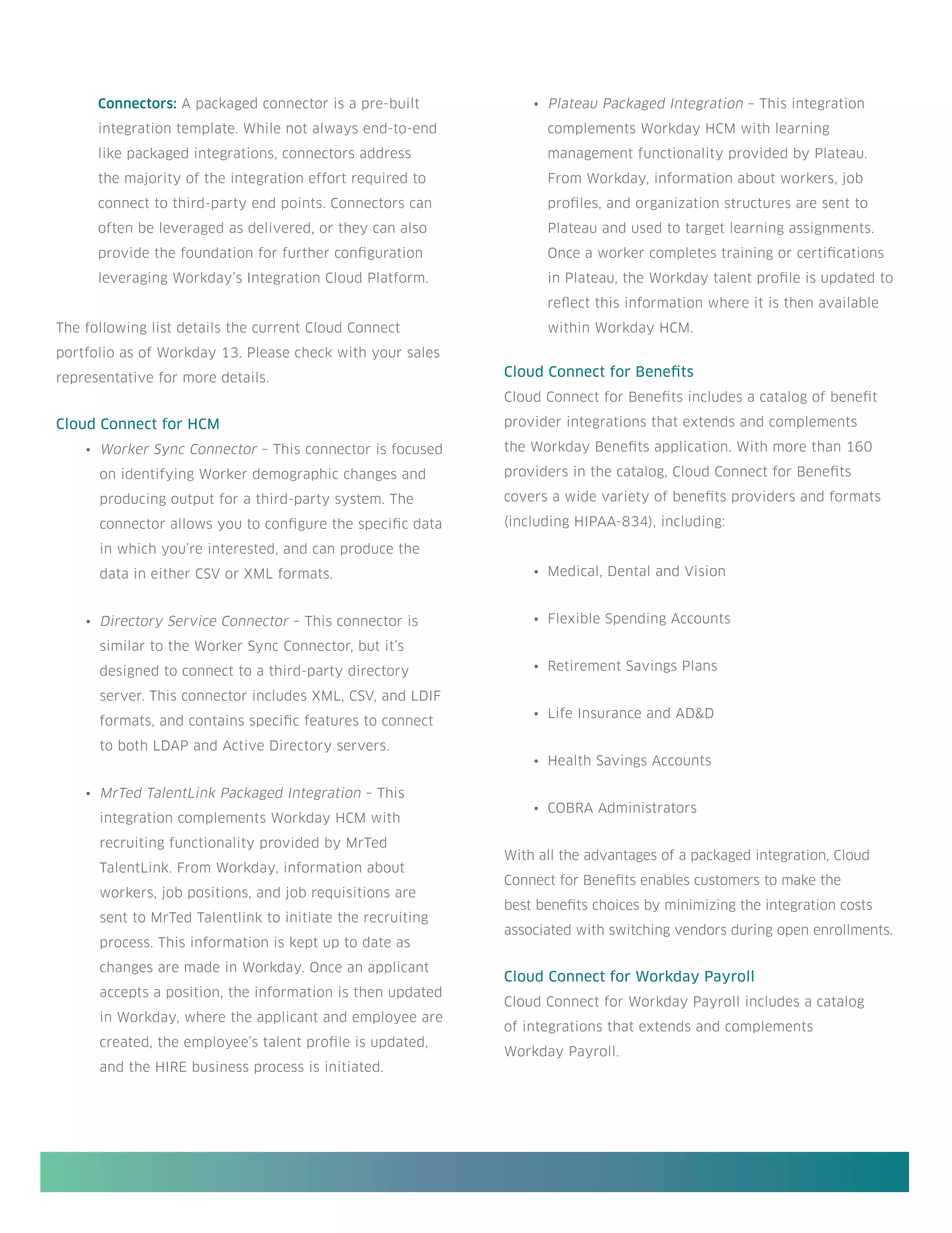 Workday Integration Cloud Connect Datasheet | PDF