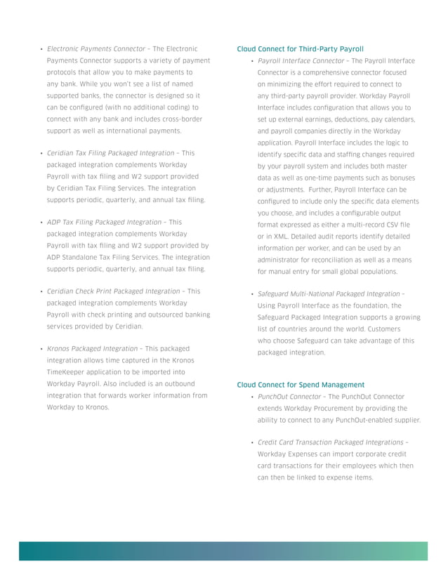 Workday Integration Cloud Connect Datasheet | PDF