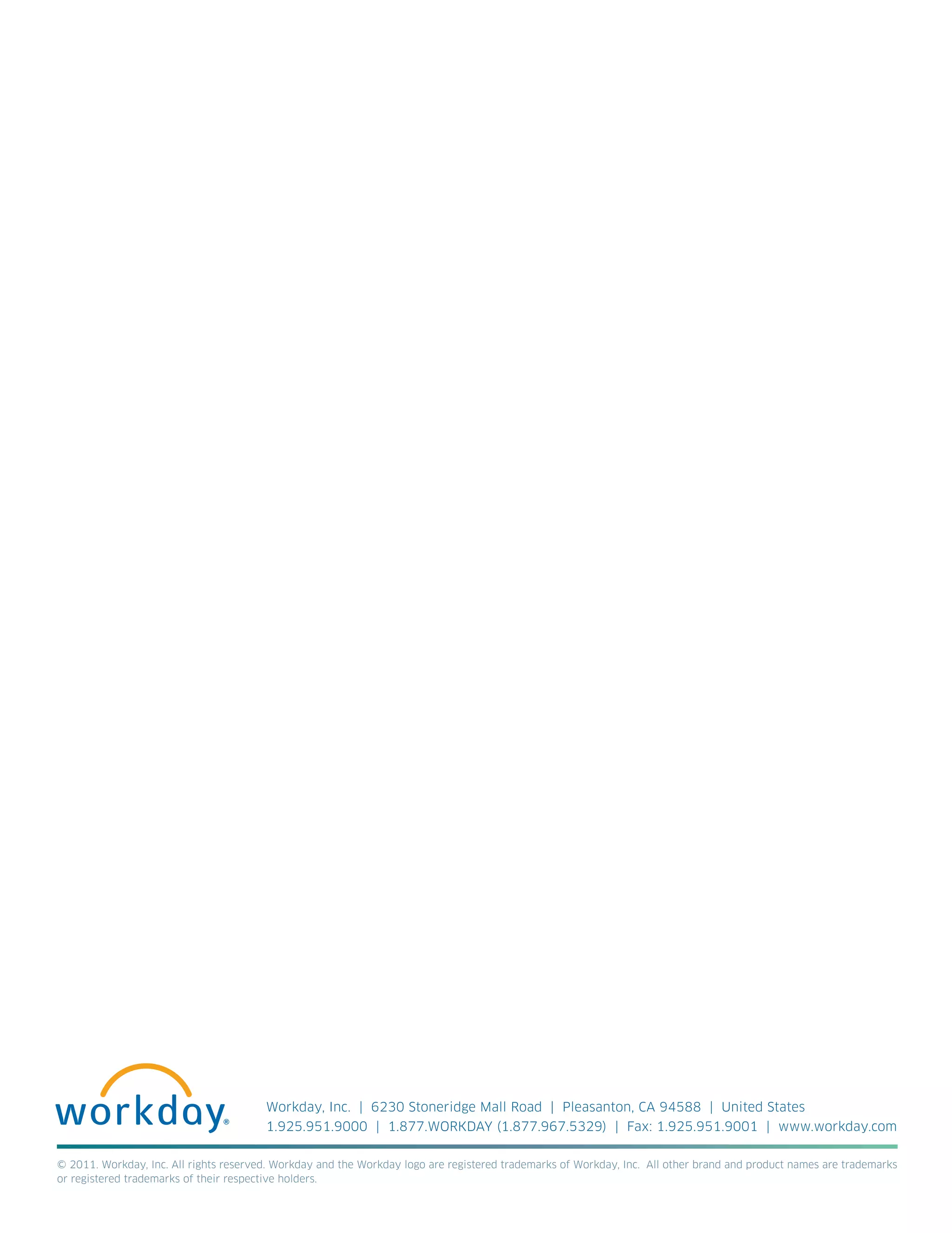 Workday Integration Cloud Platform Datasheet | PDF