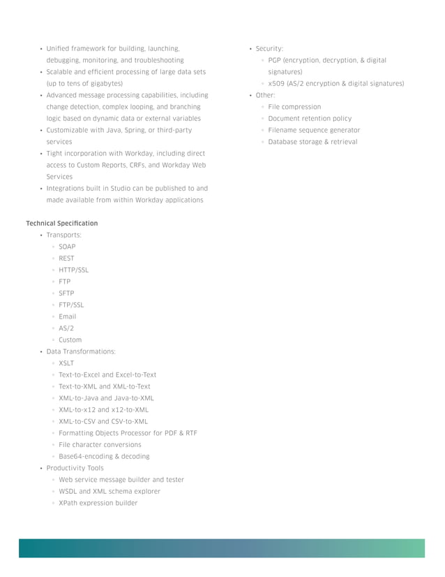 Workday Integration Cloud Platform Datasheet | PDF | Cloud Computing | Internet