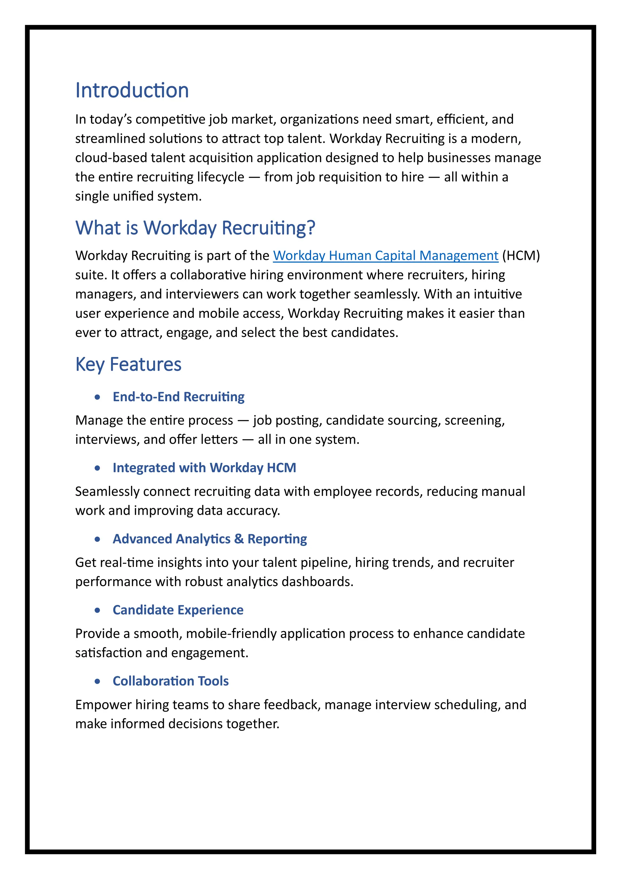 Workday Recruiting: Transforming Talent Acquisition | PDF