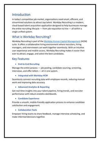 Workday Recruiting: Transforming Talent Acquisition | PDF