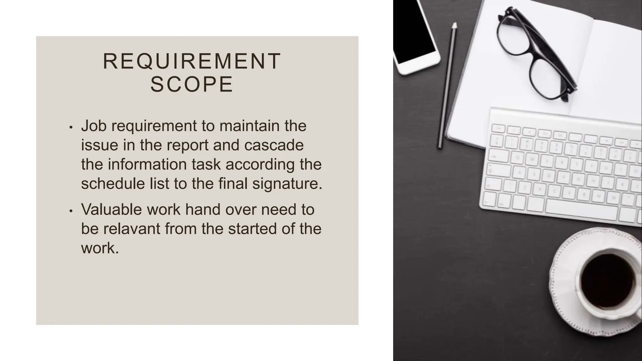 Work days and Overtime work job scope requirement. | PPT